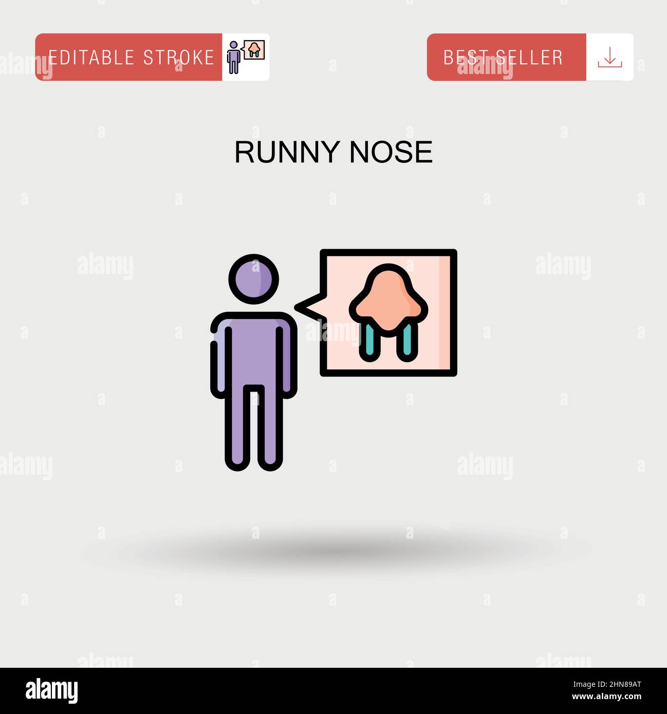 Runny nose Simple vector icon Stock Vector Image & Art - Alamy
