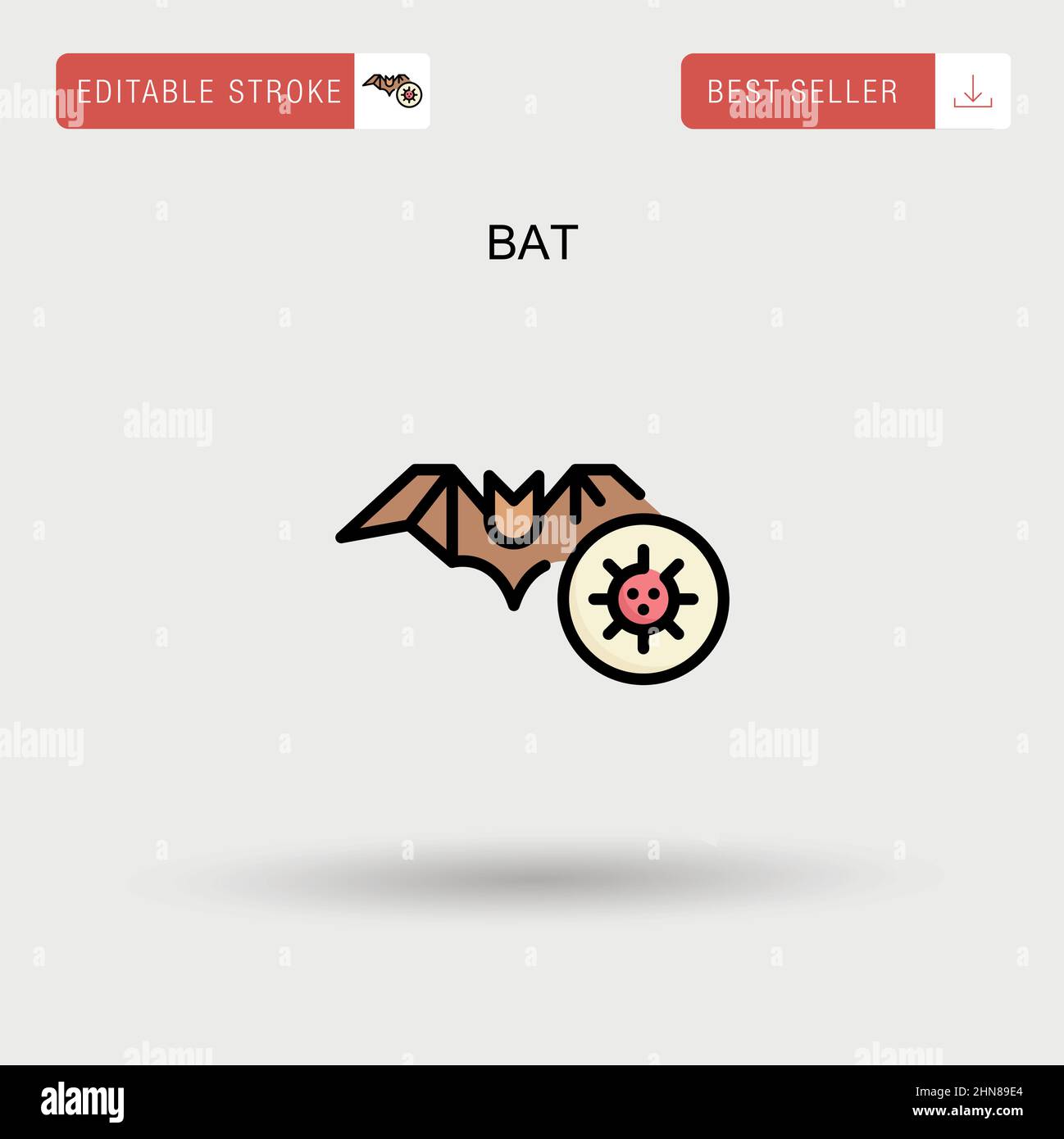 Bat Simple vector icon Stock Vector Image & Art - Alamy