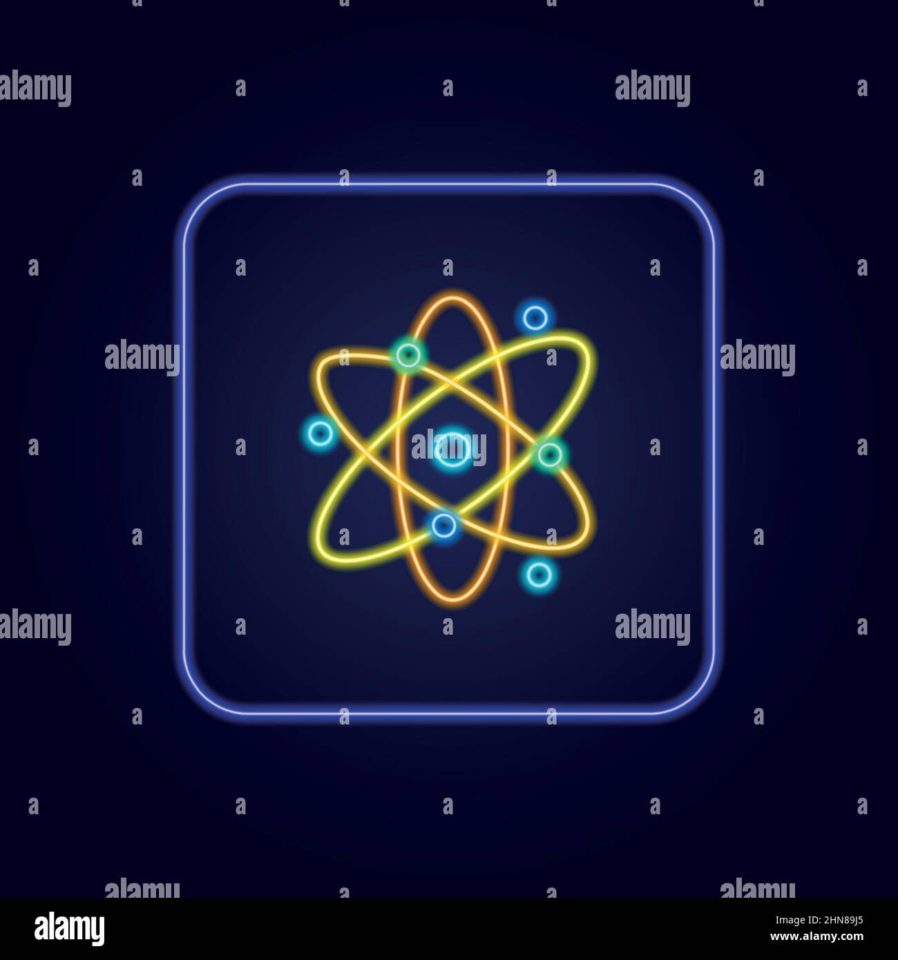 Beautiful stylish colorful neon neutron icon - Vector illustration ...