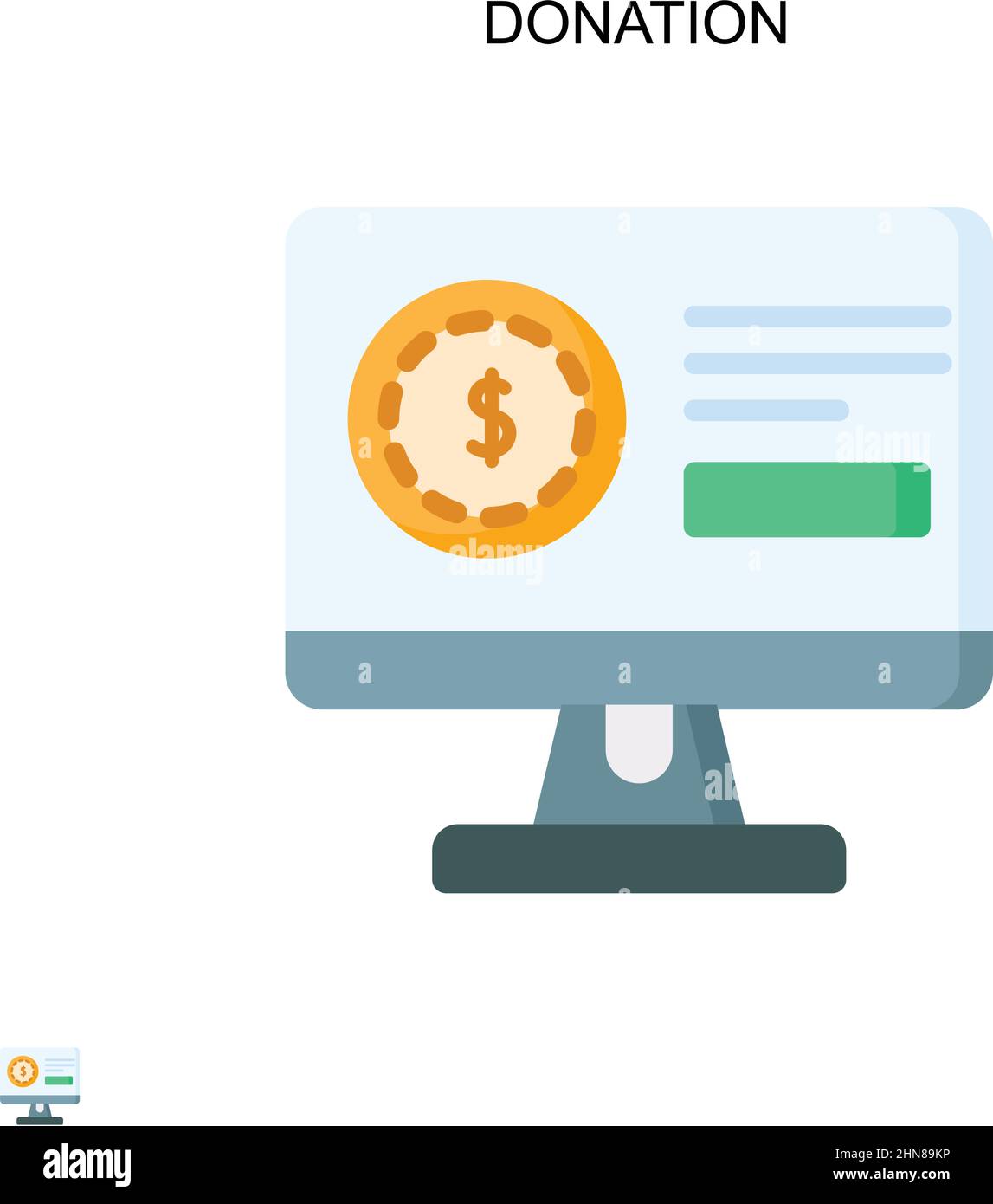 Donation Simple vector icon. Illustration symbol design template for ...