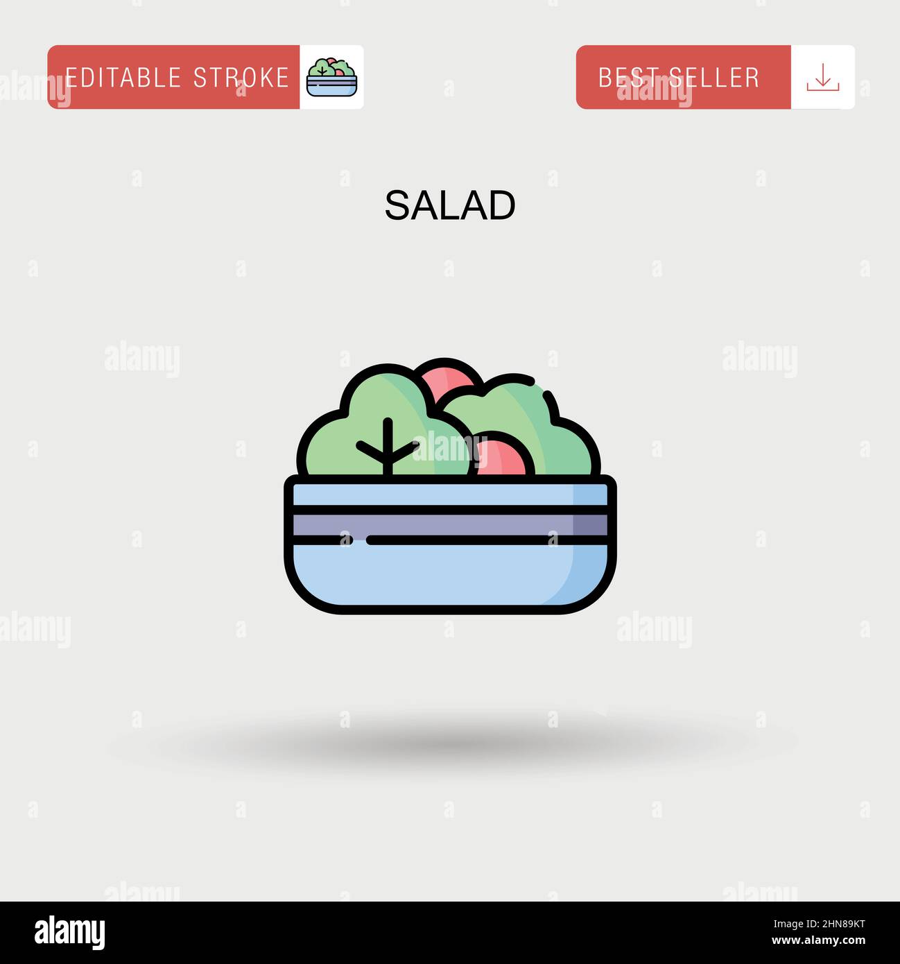 Green lettuce salad Stock Vector Images - Alamy