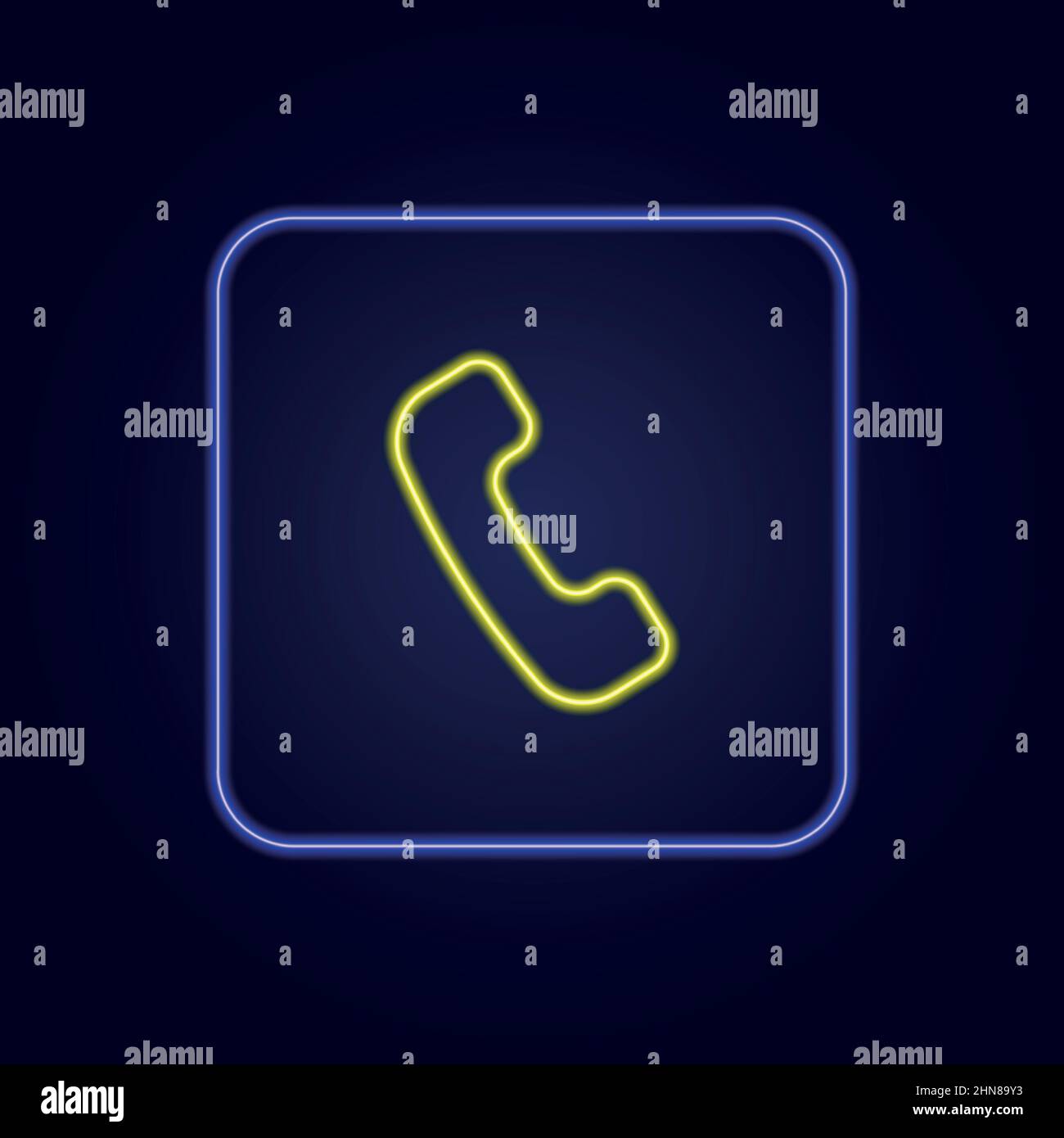 Illuminated telephone receiver Stock Vector Images - Alamy