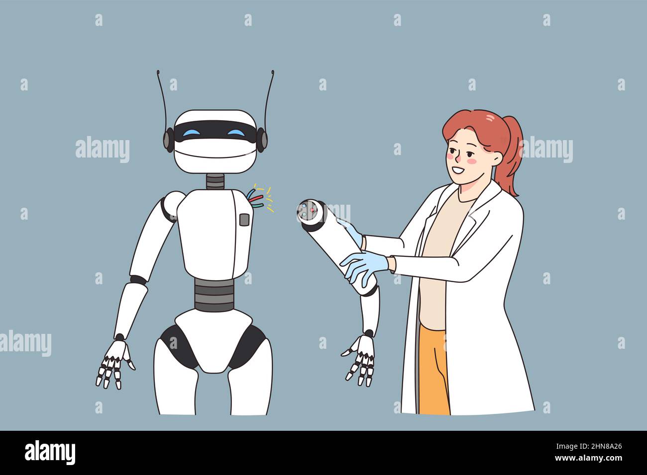 Robot study Stock Vector Images - Alamy