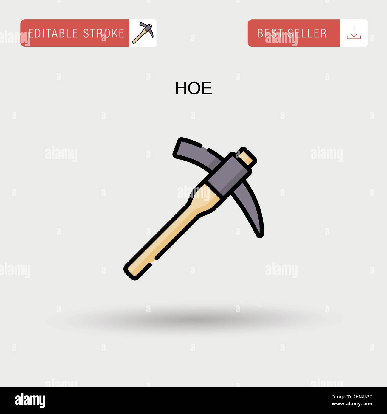 Hoe Simple vector icon Stock Vector Image & Art - Alamy