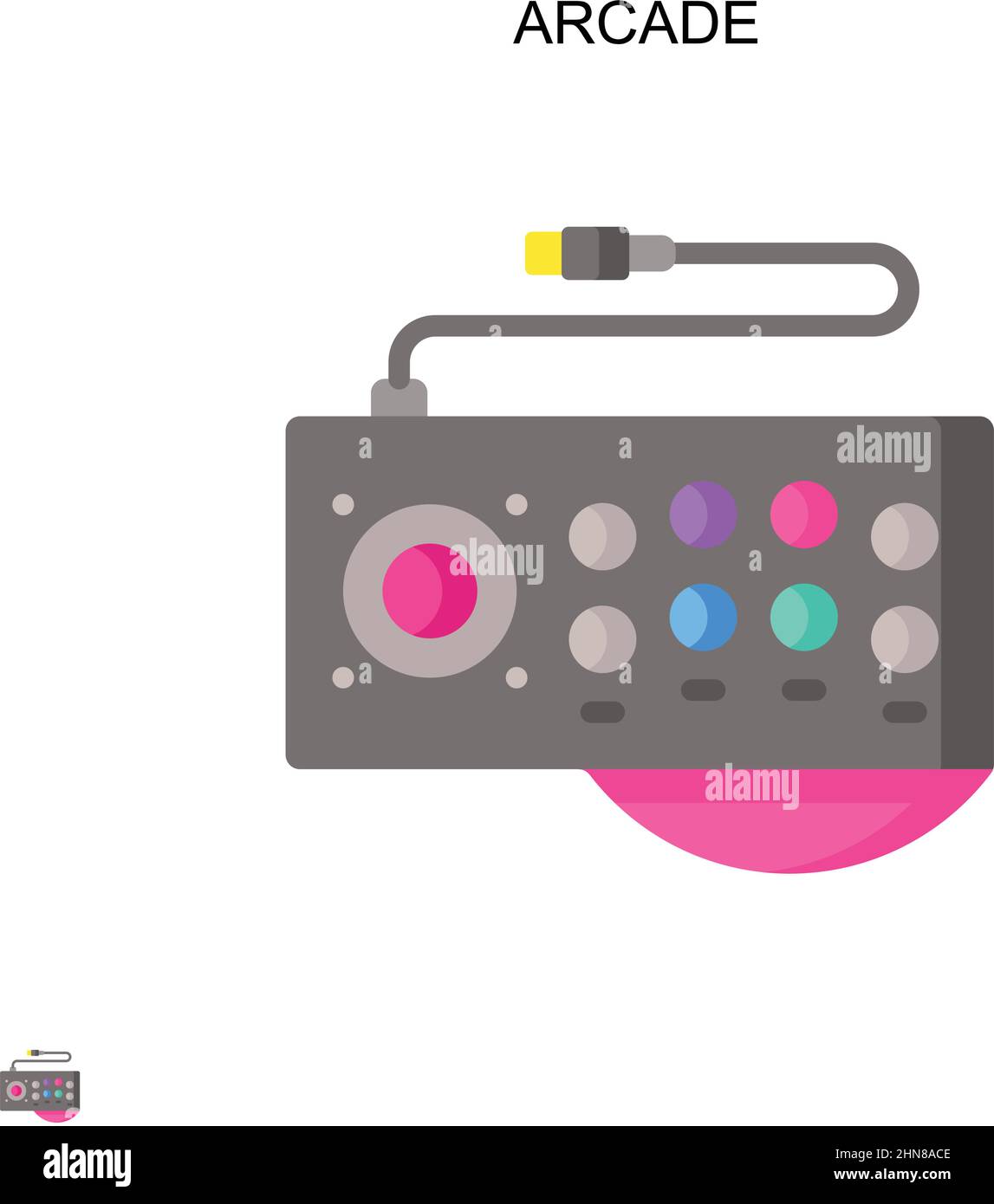 Arcade Simple vector icon. Illustration symbol design template for web ...