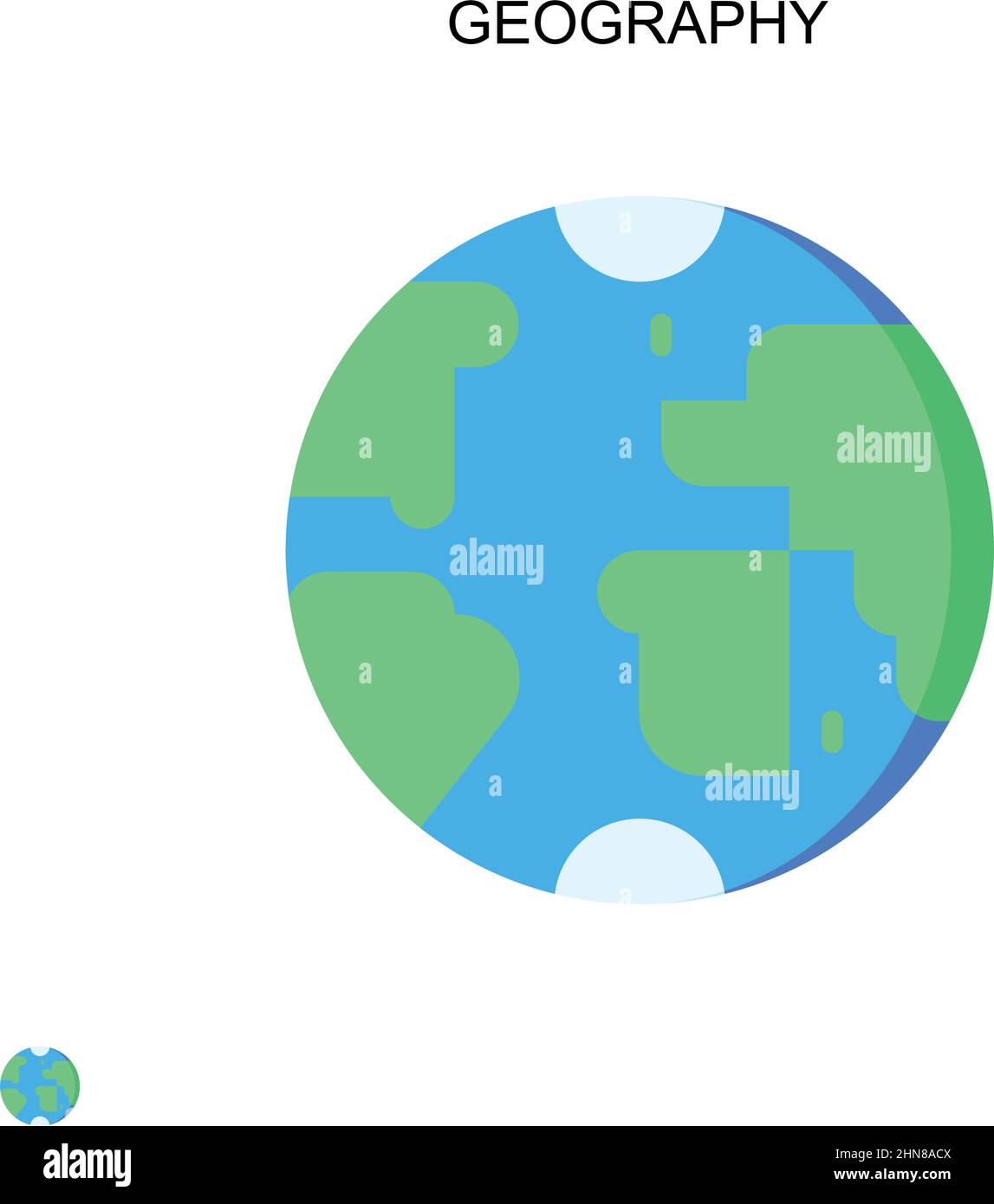 Geography Simple vector icon. Illustration symbol design template for ...