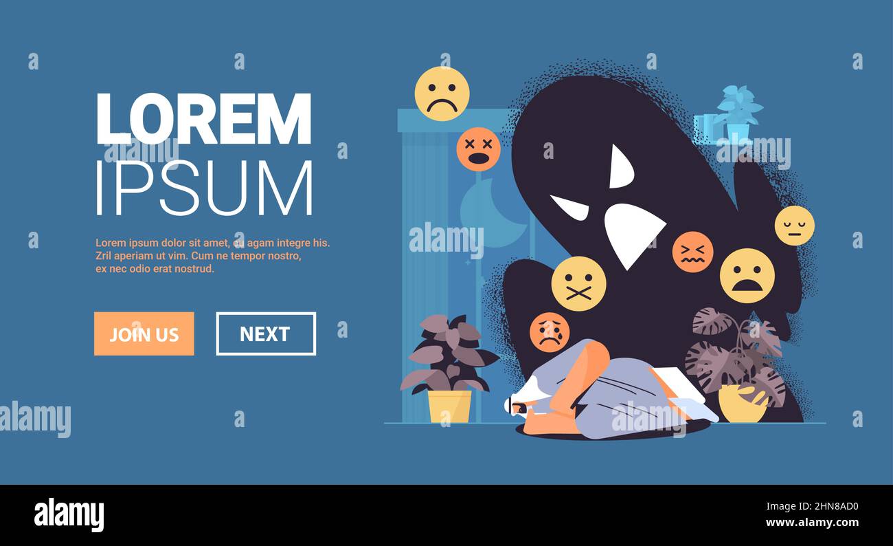 tired depressed arab man with evil shadow unhappy guy feeling desperate ...