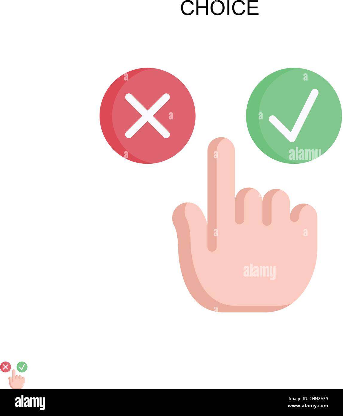 Choice Simple vector icon. Illustration symbol design template for web ...