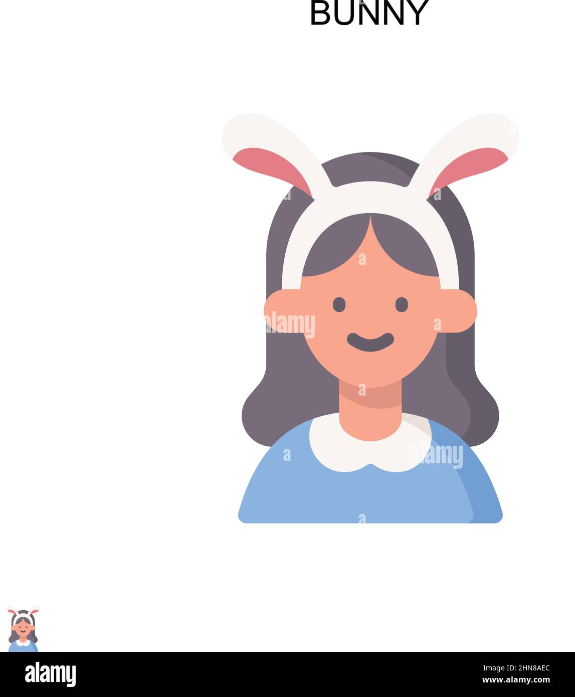 Bunny Simple vector icon. Illustration symbol design template for web ...