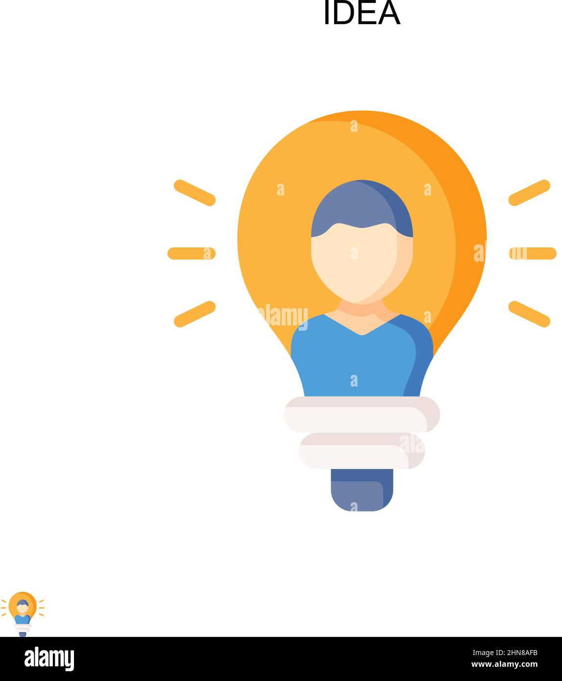 Idea Simple vector icon. Illustration symbol design template for web ...
