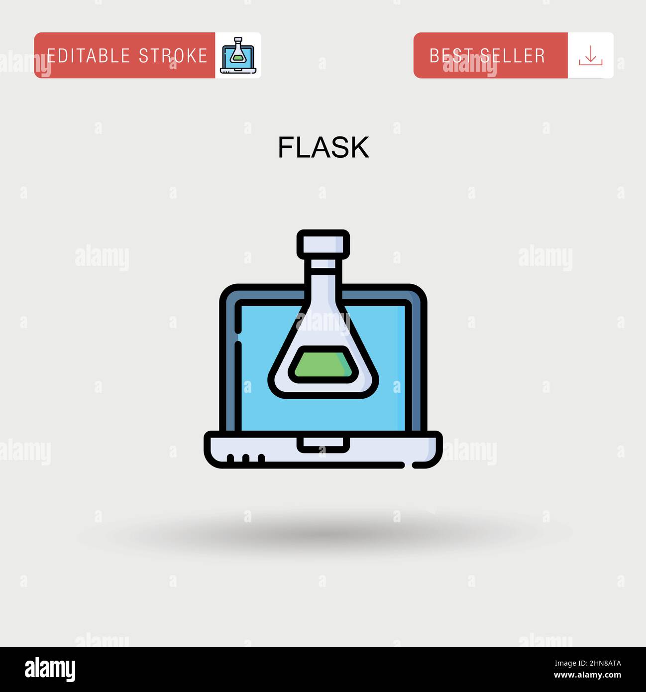 Erlenmeyer flask illustration Stock Vector Images - Alamy