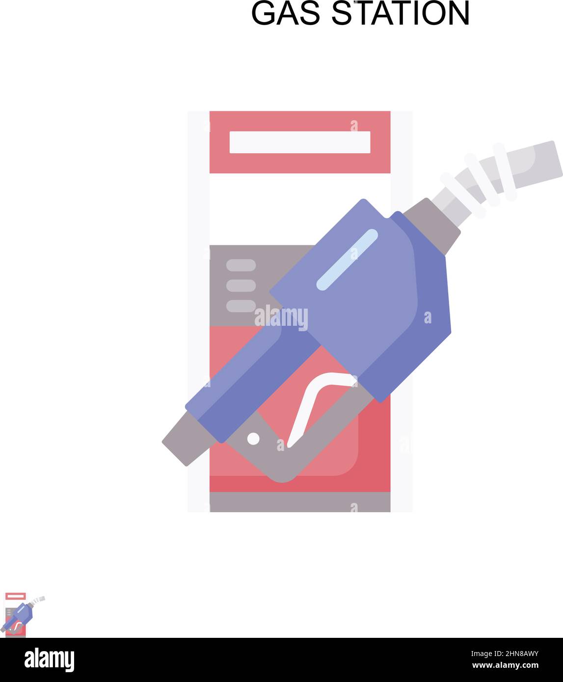 Gas station Simple vector icon. Illustration symbol design template for ...