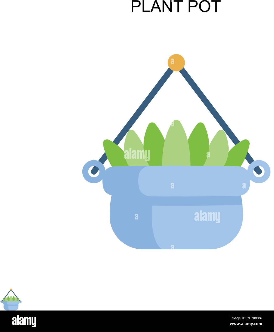 Plant pot Simple vector icon. Illustration symbol design template for ...