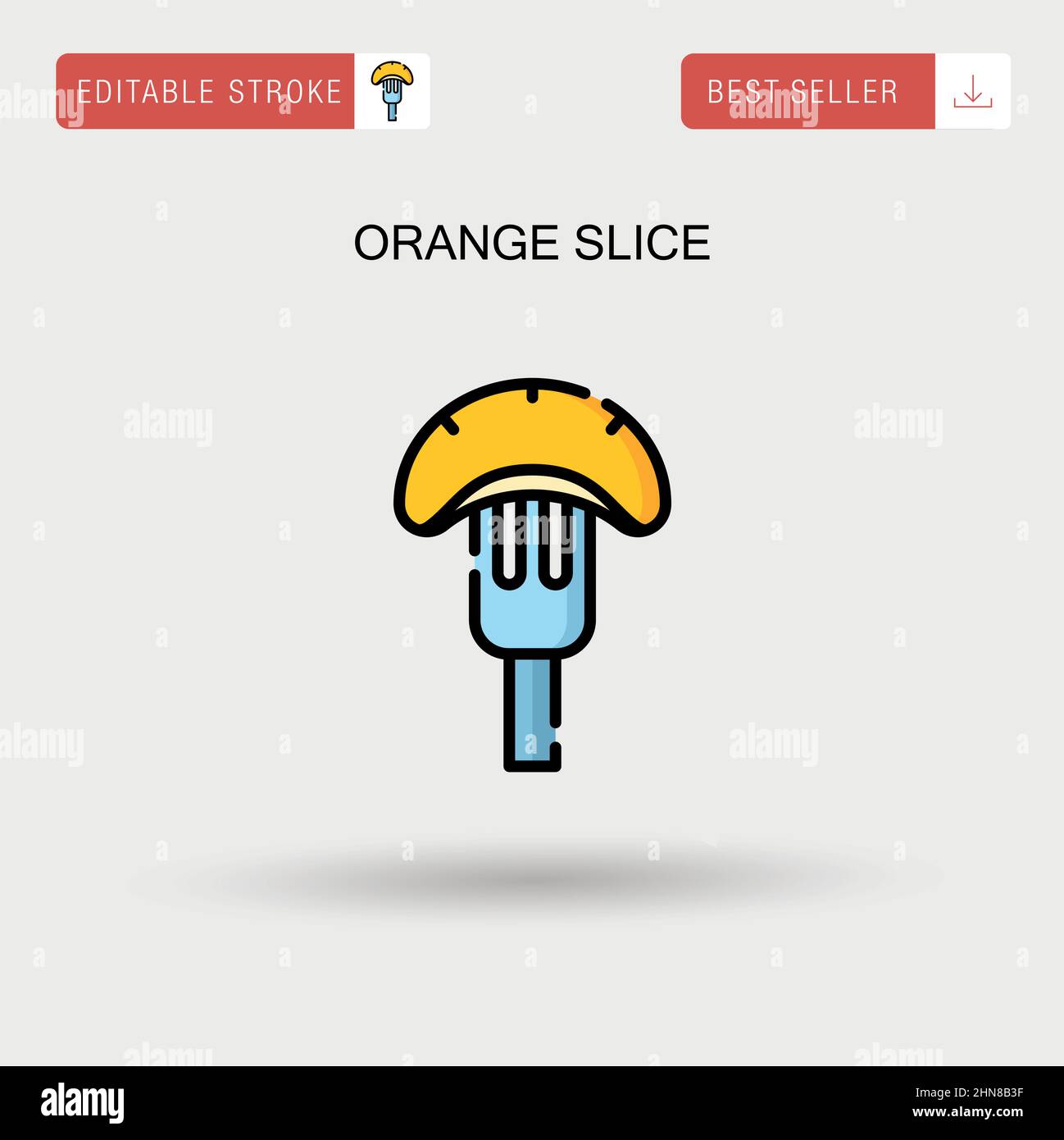 Orange slice half Stock Vector Images - Alamy