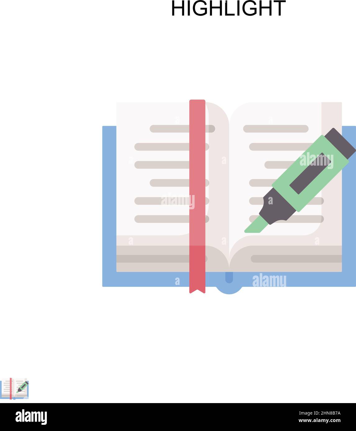 Highlight Simple vector icon. Illustration symbol design template for ...