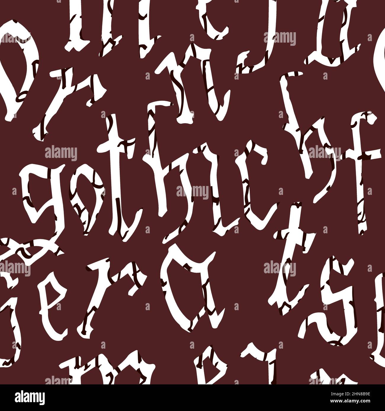 Gothic alphabet pattern seamless, calligraphy, lettering. European ...