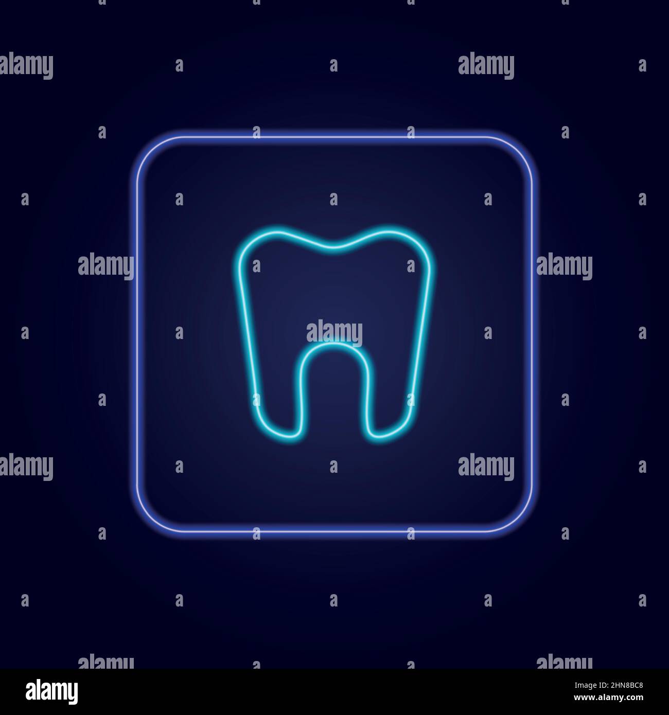 Beautiful stylish colorful neon tooth icon - Vector illustration Stock ...