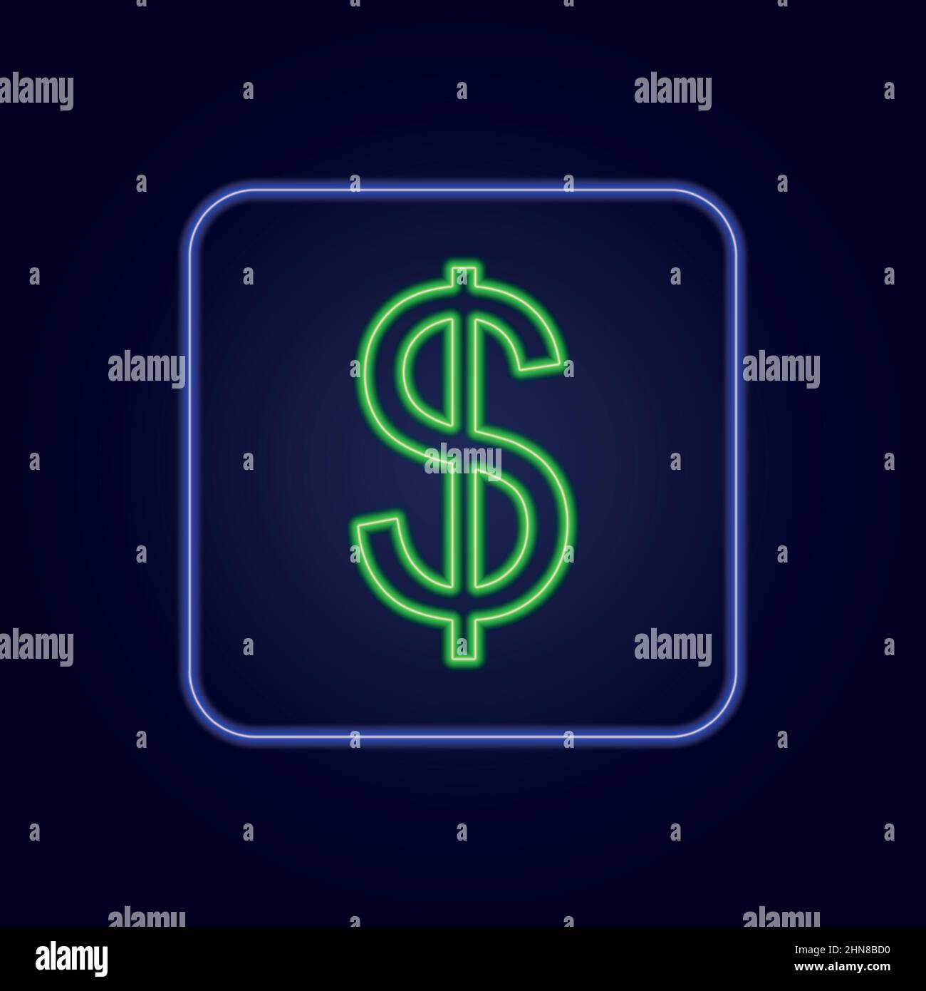 Glowing dollar bill illustration hi-res stock photography and images ...