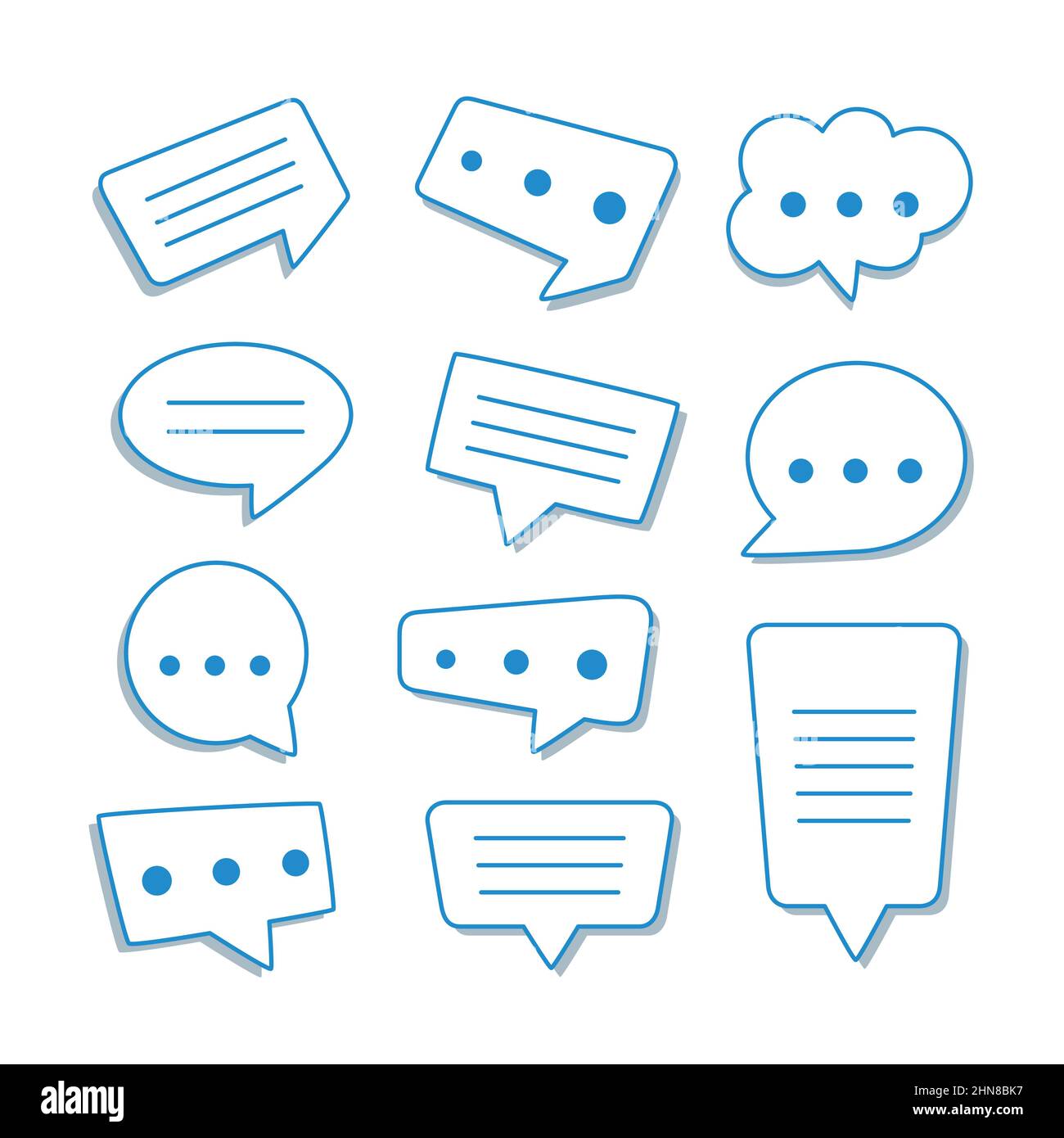 Speech Bubble Set Stock Vector Image & Art - Alamy