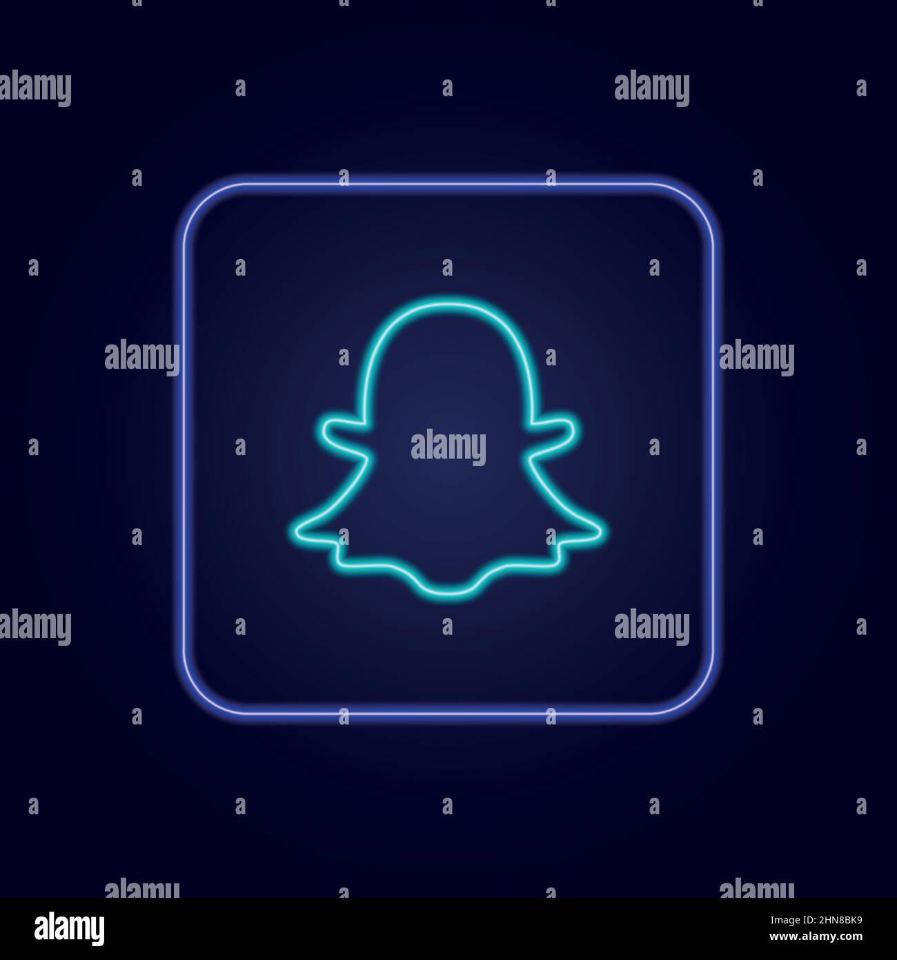 Beautiful stylish colorful neon ghost icon - Vector illustration Stock ...