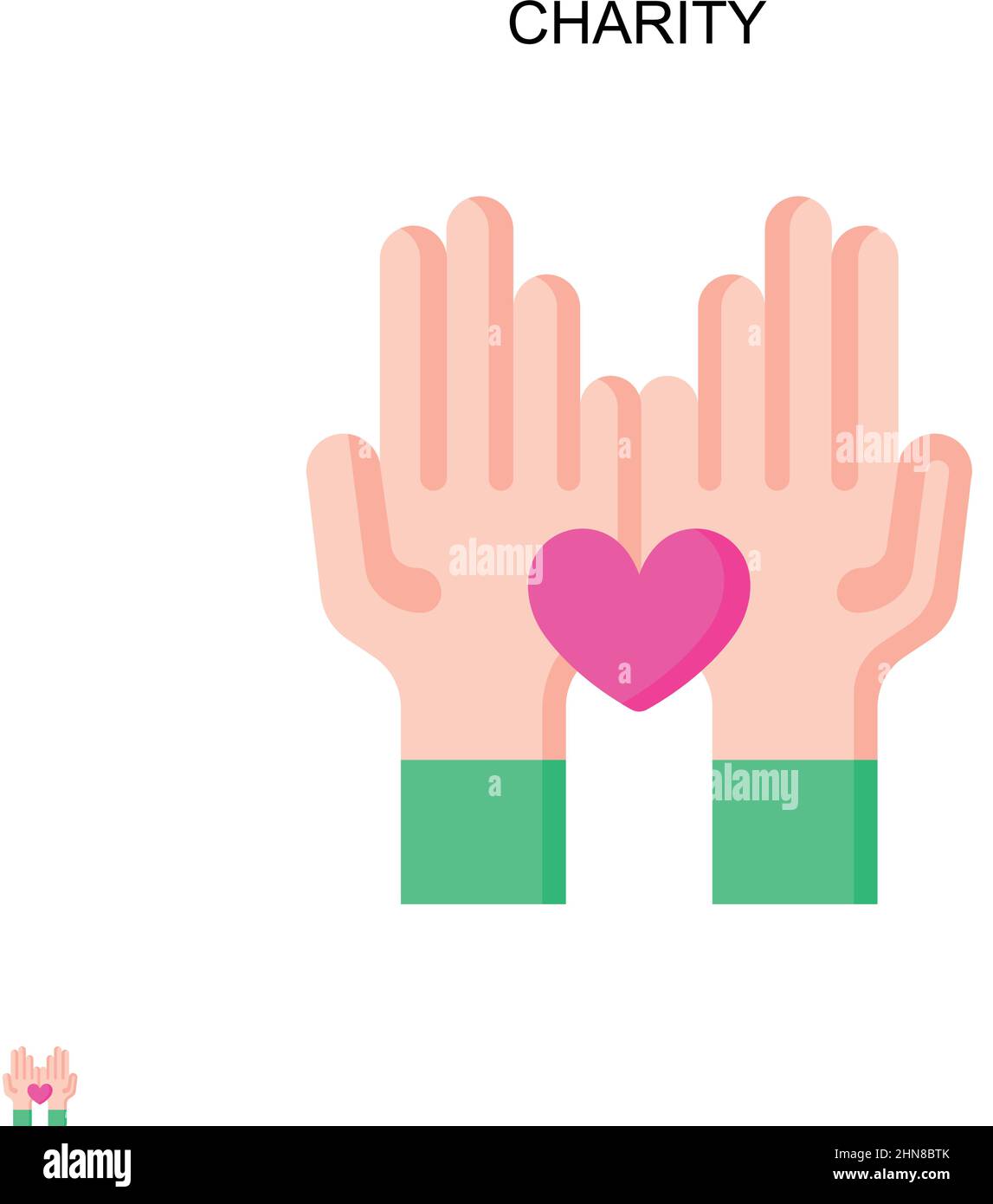 Charity Simple vector icon. Illustration symbol design template for web ...