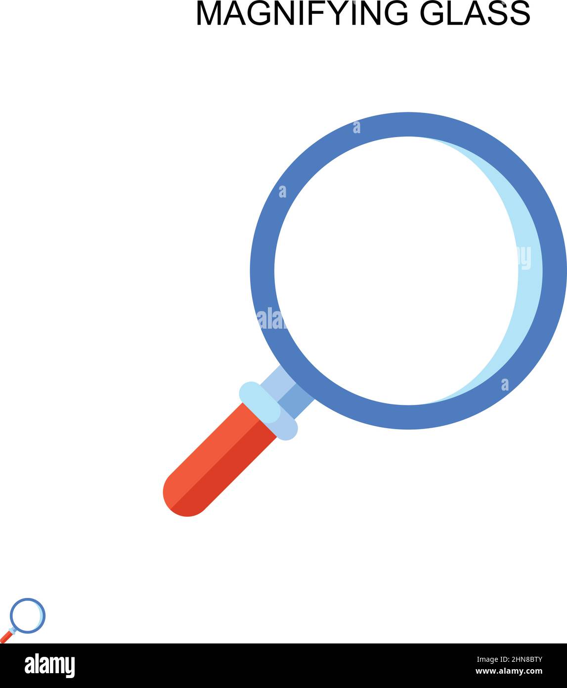 Magnifying glass Simple vector icon. Illustration symbol design ...