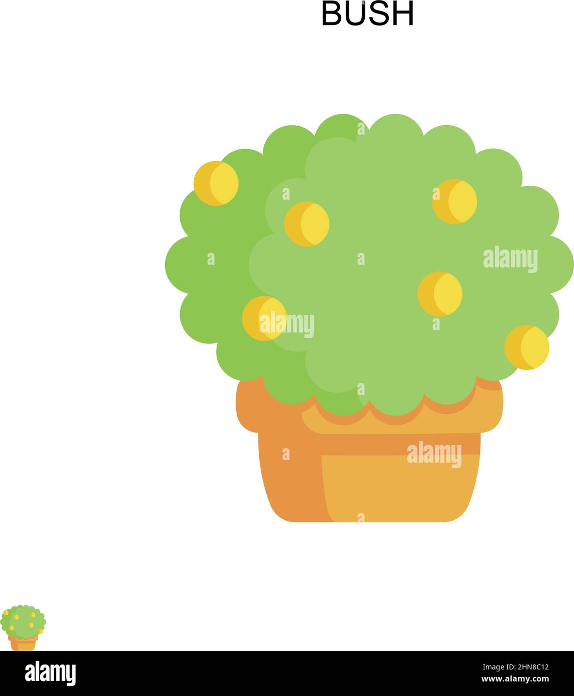 Bush Simple vector icon. Illustration symbol design template for web ...