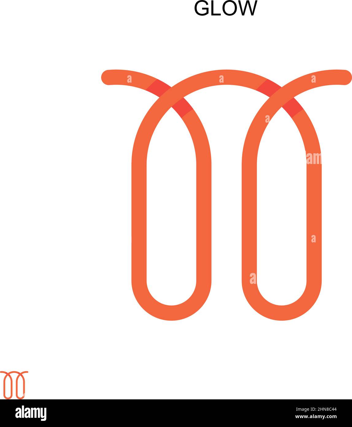 Glow Simple vector icon. Illustration symbol design template for web ...