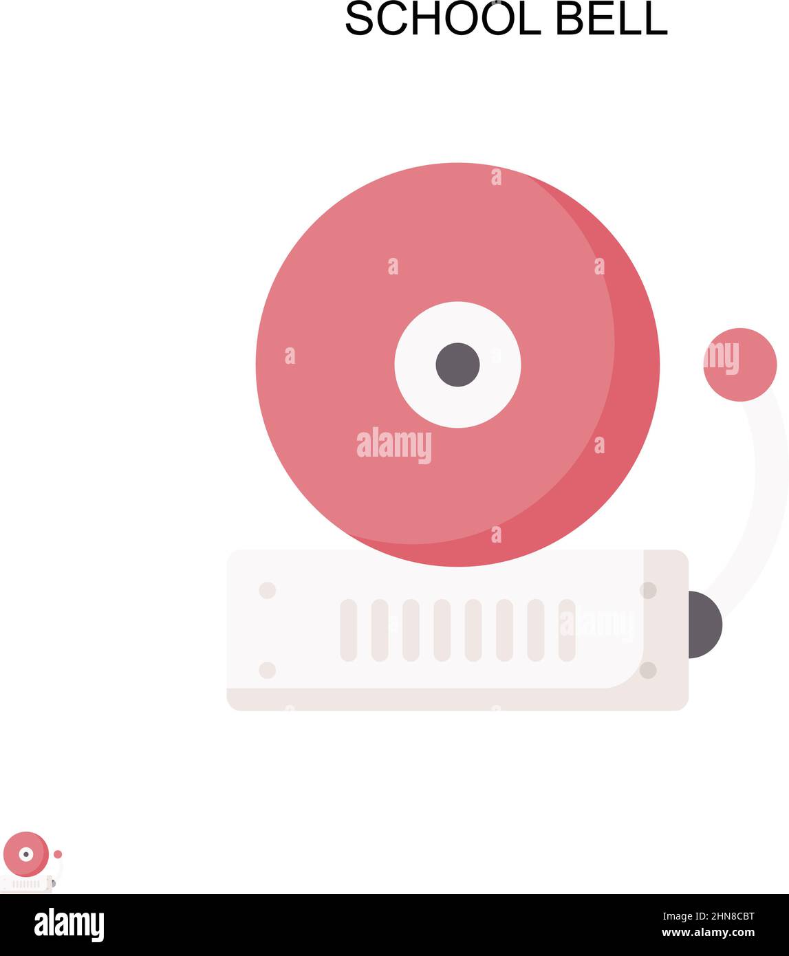 School bell Simple vector icon. Illustration symbol design template for ...