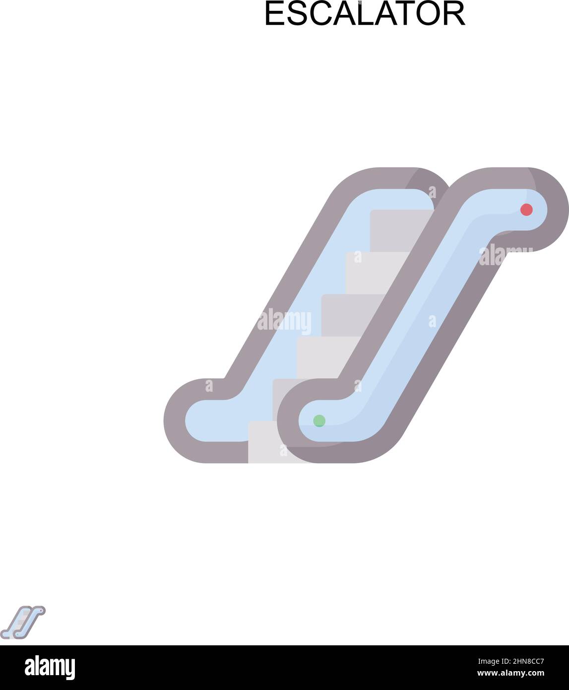 Elevator escalator staircase icon symbol hi-res stock photography and ...