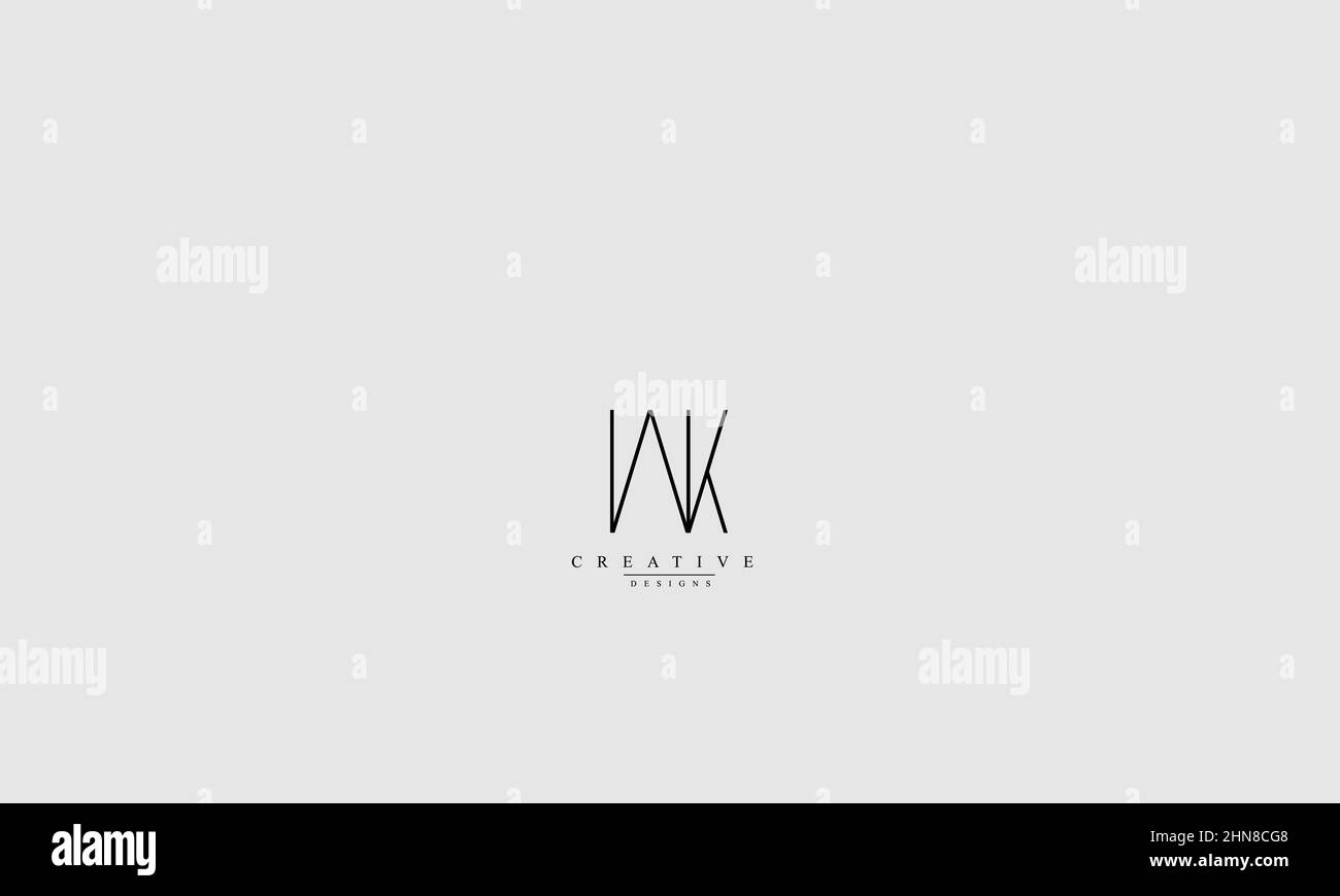 Alphabet letters Initials Monogram logo WK KW W K Stock Vector Image ...