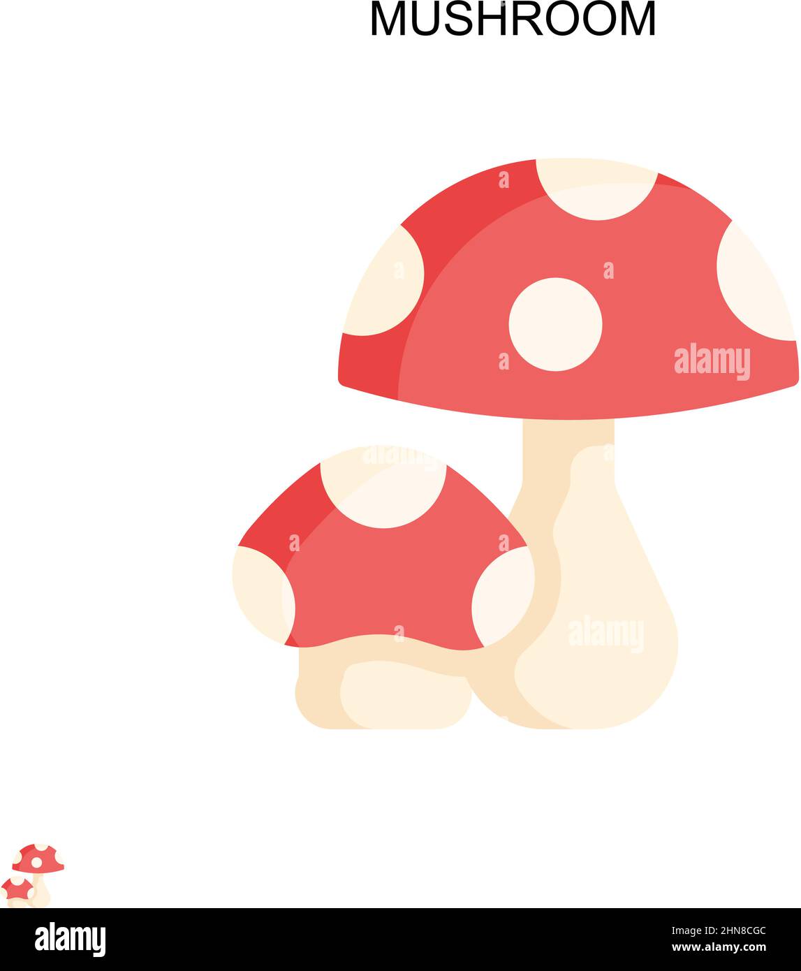 Mushroom Simple vector icon. Illustration symbol design template for ...