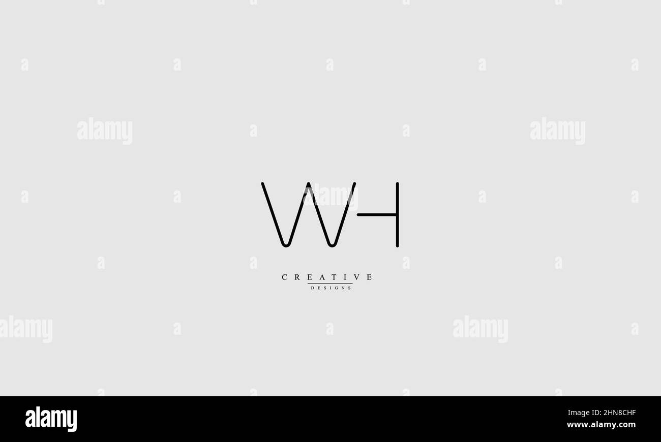 Alphabet letters Initials Monogram logo WHHW W H Stock Vector Image ...