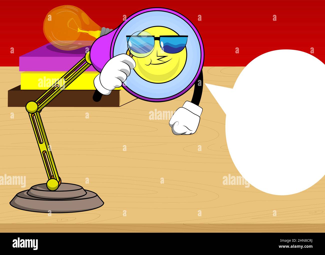 Illuminated magnifier object Stock Vector Images - Alamy