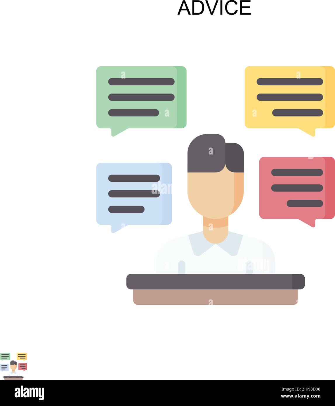 Advice Simple vector icon. Illustration symbol design template for web ...