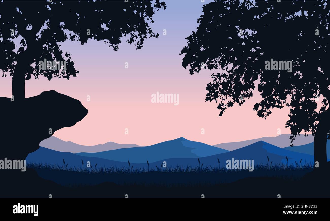 Amazing view from edge cliff Stock Vector Images - Alamy