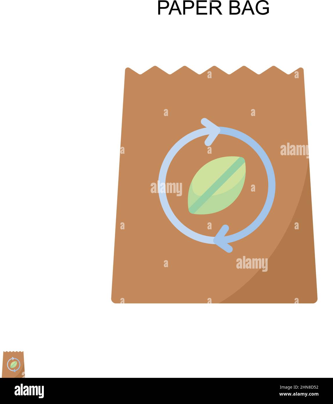 Paper bag Simple vector icon. Illustration symbol design template for ...