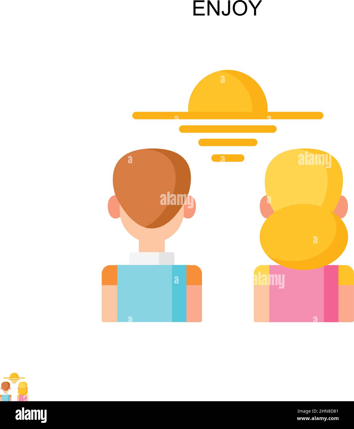 Enjoy Simple vector icon. Illustration symbol design template for web ...