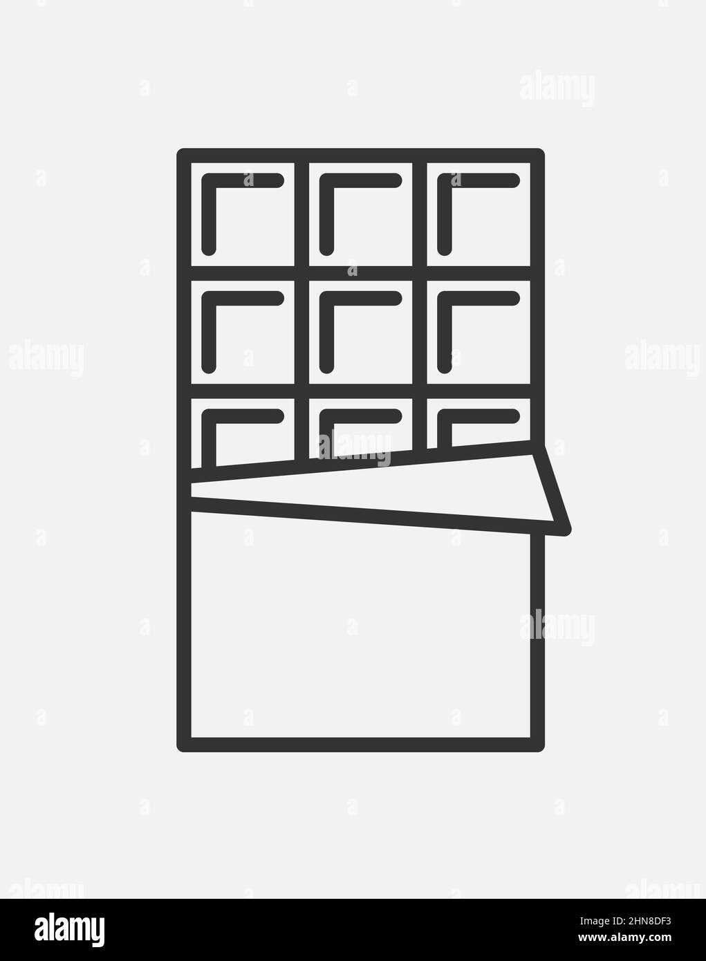 Chocolate bar vector icon on white background Stock Vector Image & Art ...