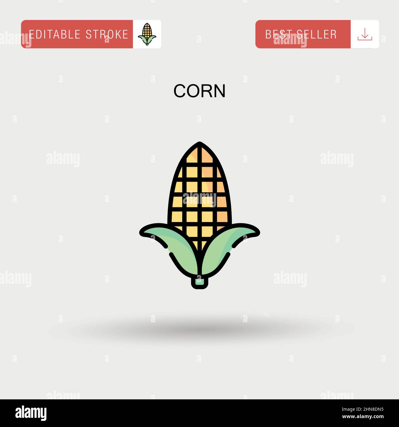 Corn Simple vector icon Stock Vector Image & Art - Alamy