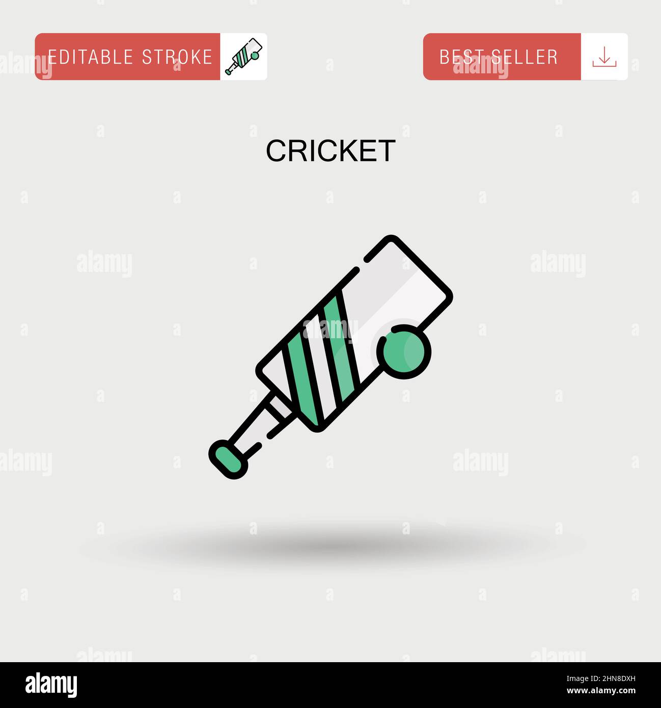 Cricket player icon hi-res stock photography and images - Alamy