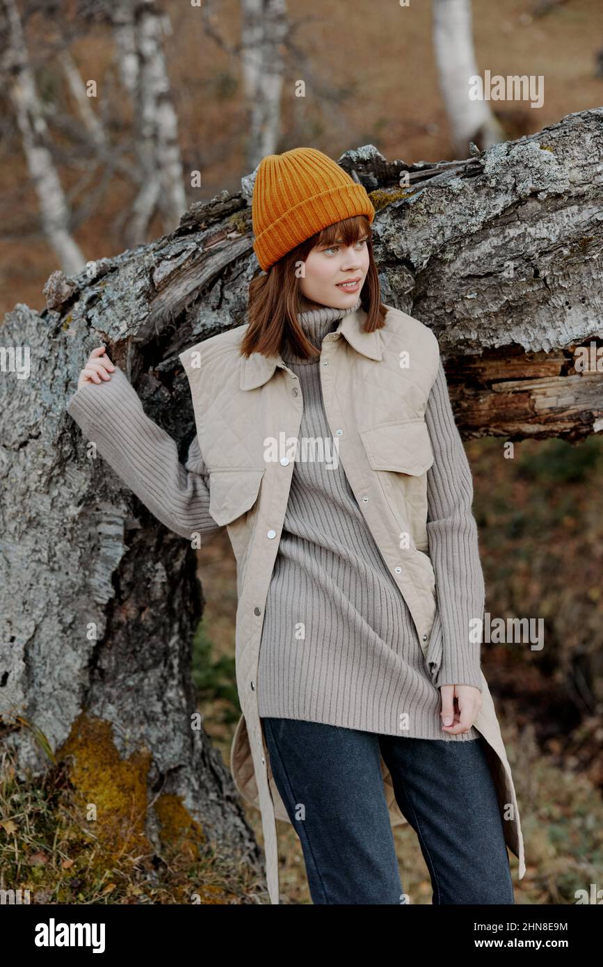 tourist trees without leaves travel fresh air landscape Stock Photo - Alamy