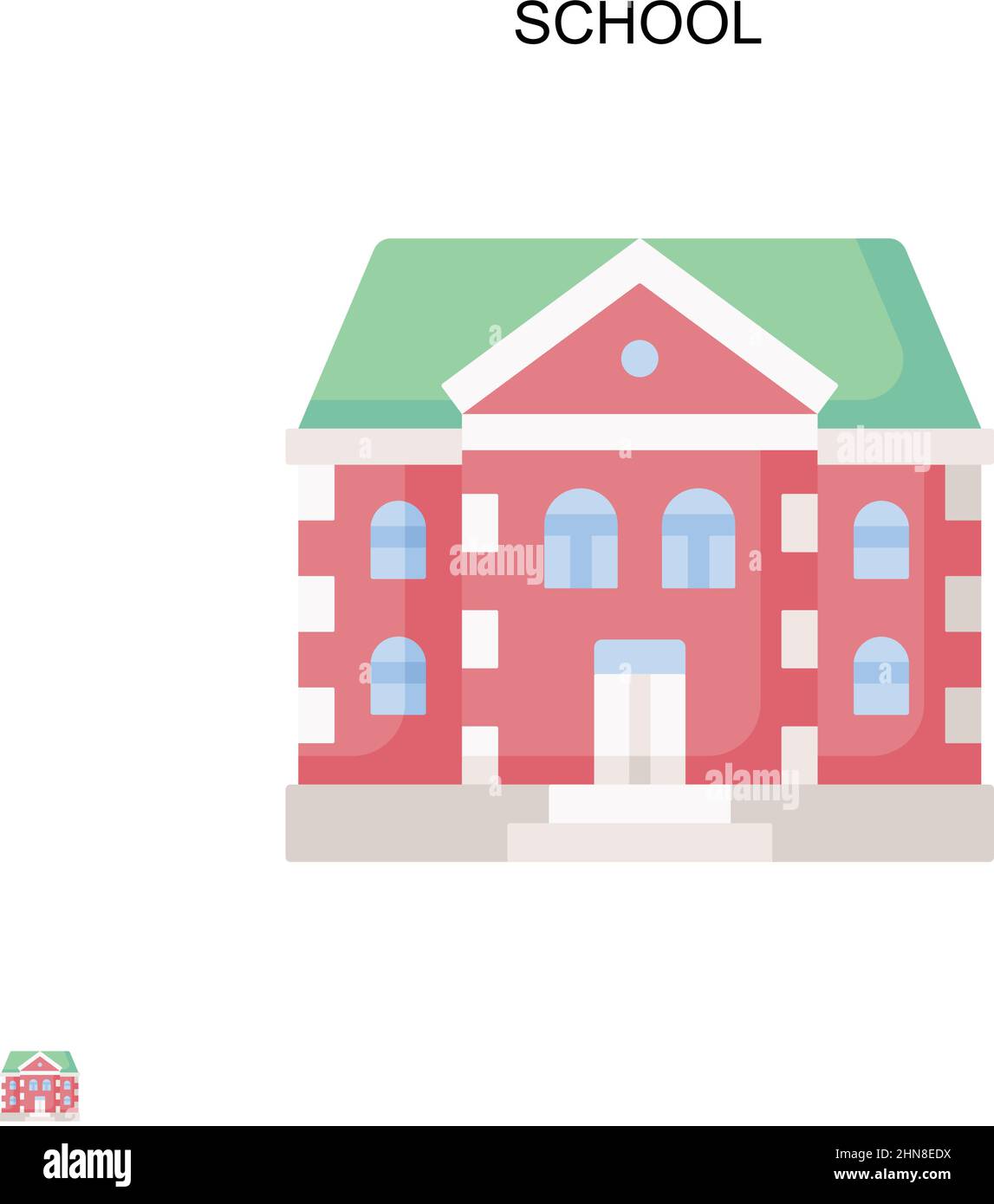 School Simple vector icon. Illustration symbol design template for web ...