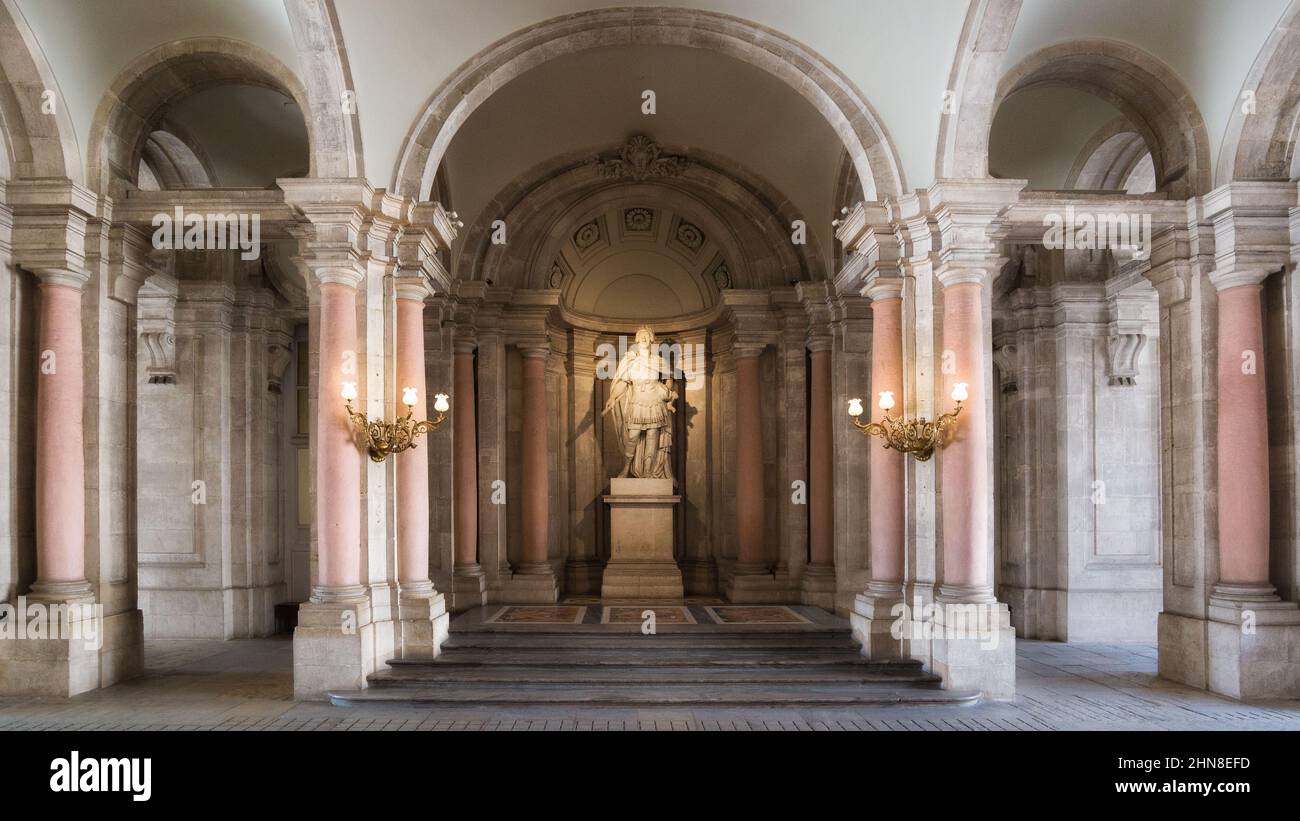 Outdoor view at the Royal Palace of Caserta in Madrid, Spain Stock ...