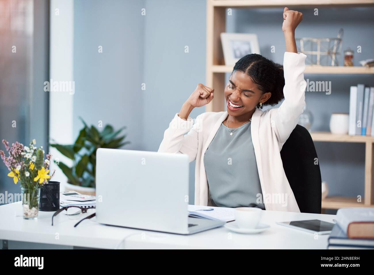 Success happens when you combine passion with ambition. Shot of a happy ...