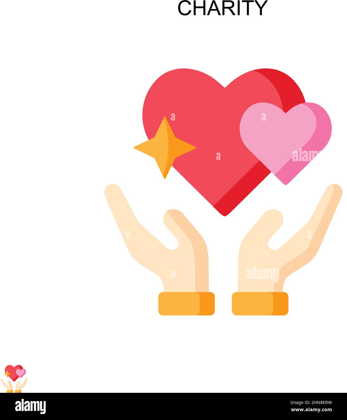 Charity Simple vector icon. Illustration symbol design template for web ...