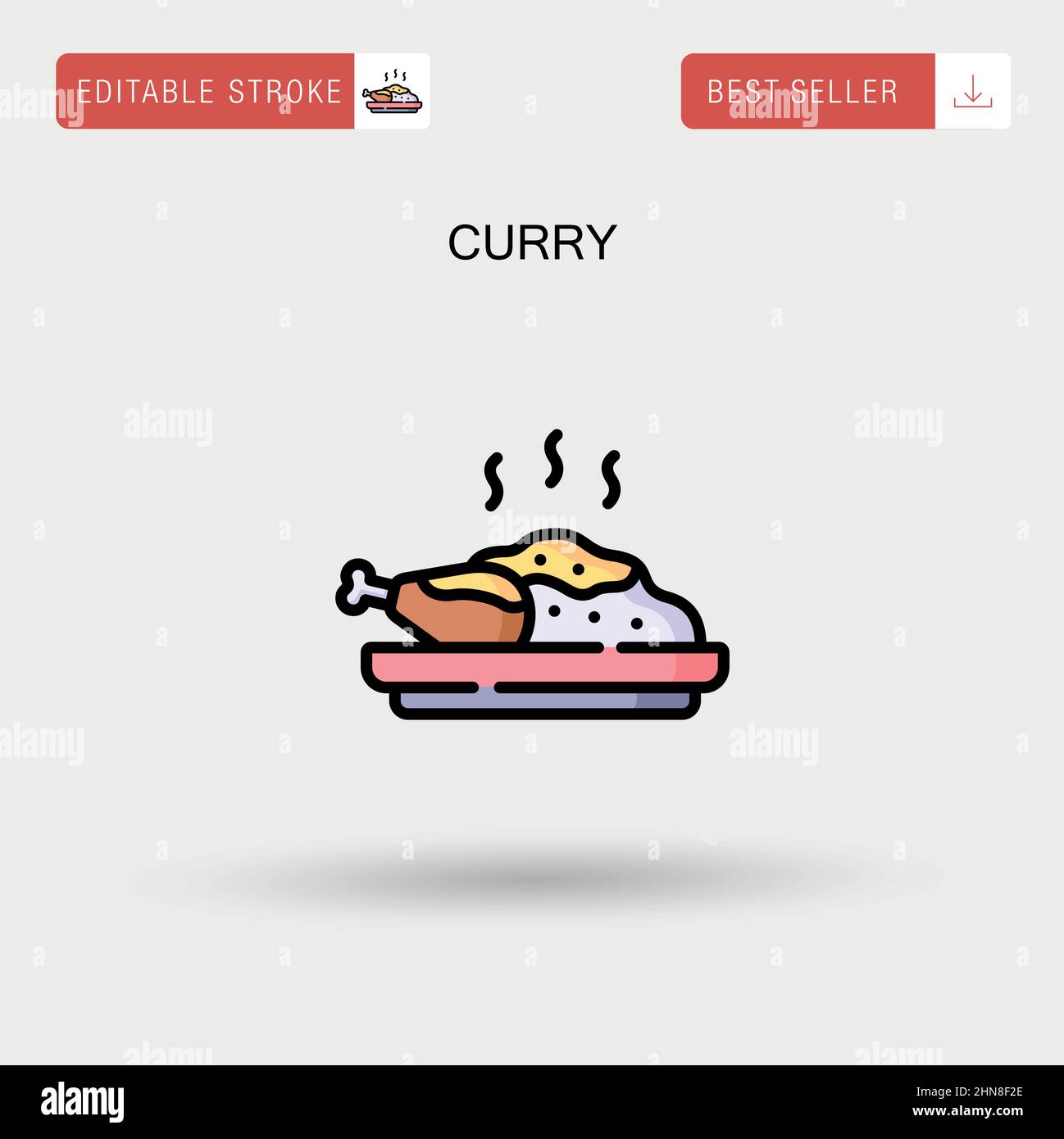 Spicy chicken curry top Stock Vector Images - Alamy
