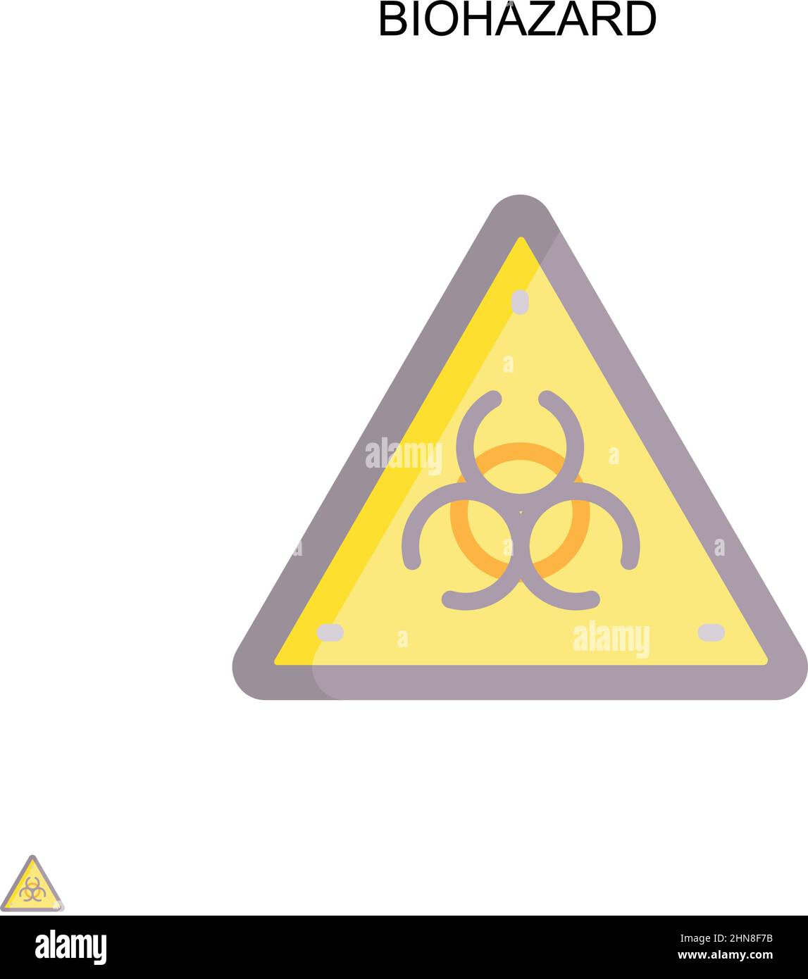 Biohazard Simple vector icon. Illustration symbol design template for ...