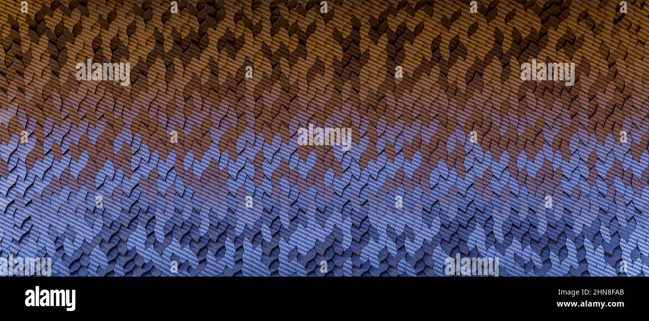 carbon fiber mosaic flakes shape background. 3d render Stock Photo - Alamy