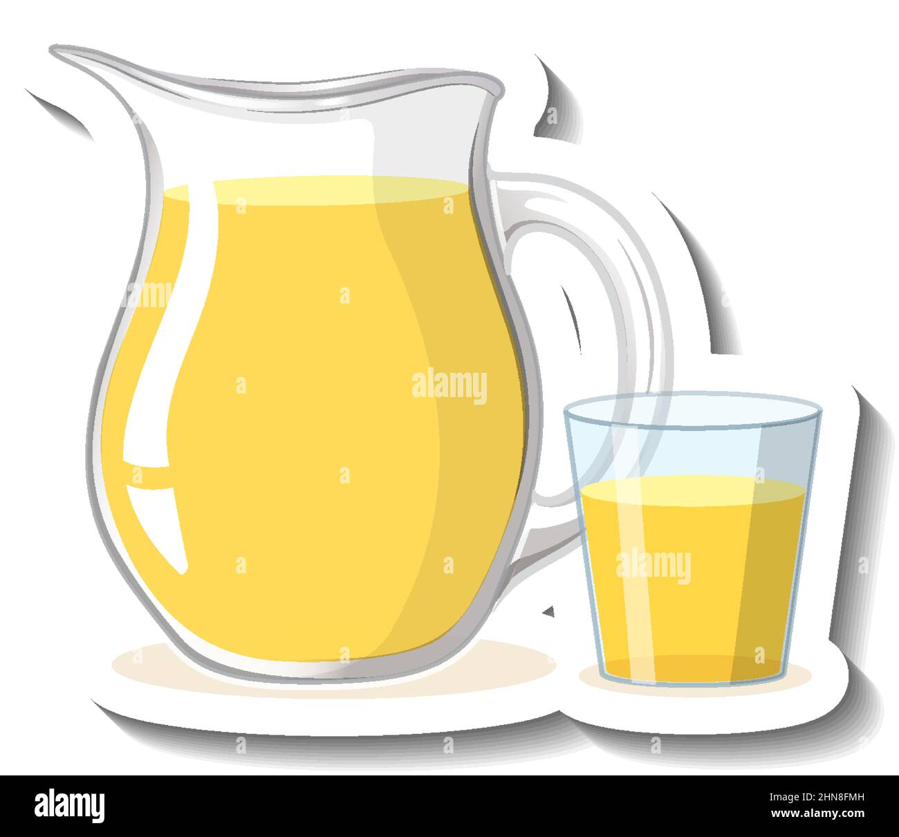 Lemonade in jar and glass illustration Stock Vector Image & Art - Alamy